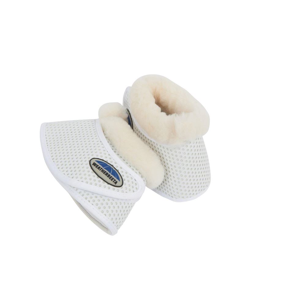 Weatherbeeta Pure Wool Lined Bell Boots (White - Cob)*Clearance*
