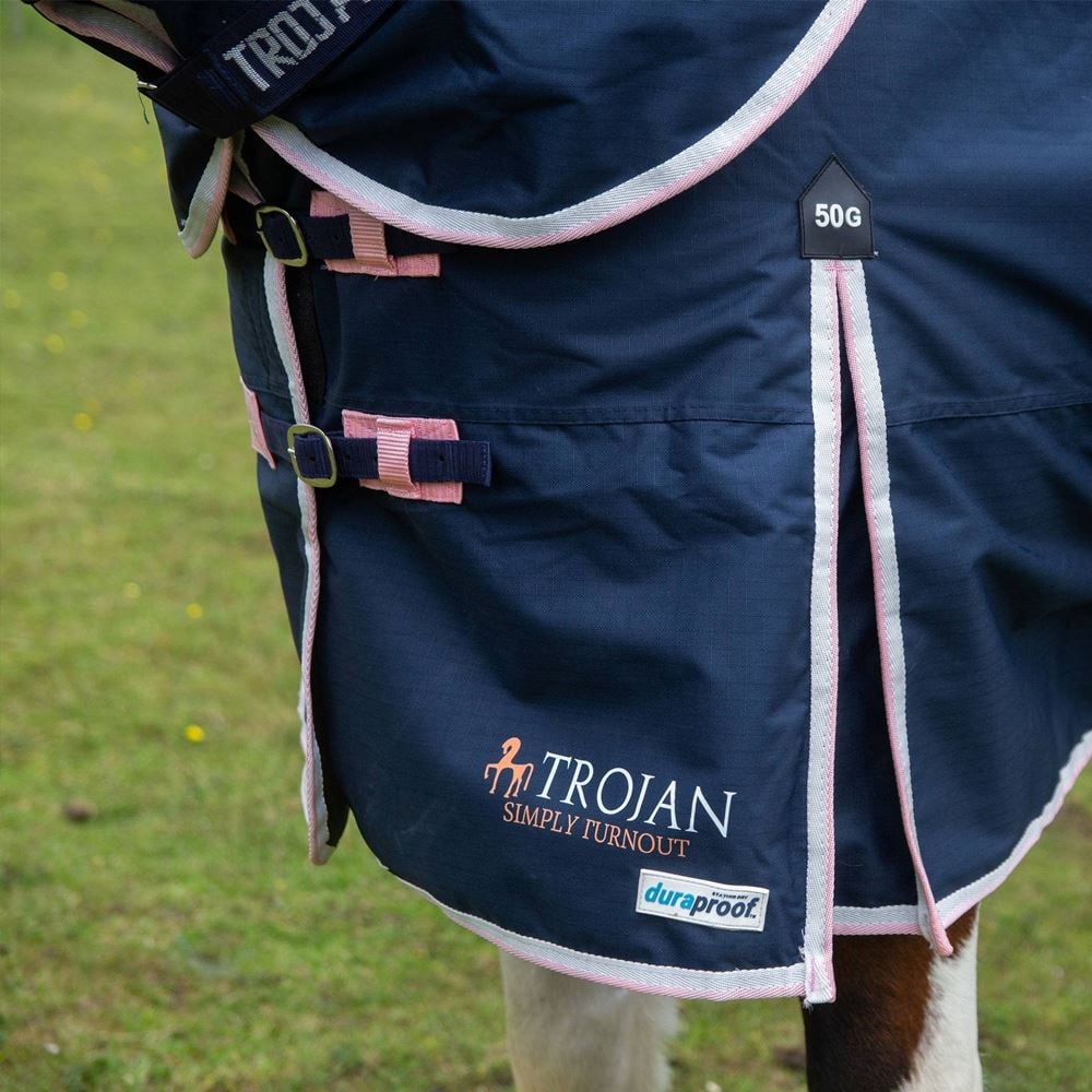 Gallop 600D Trojan DURAPROOF 50 Turnout Combo (Navy/Pink)