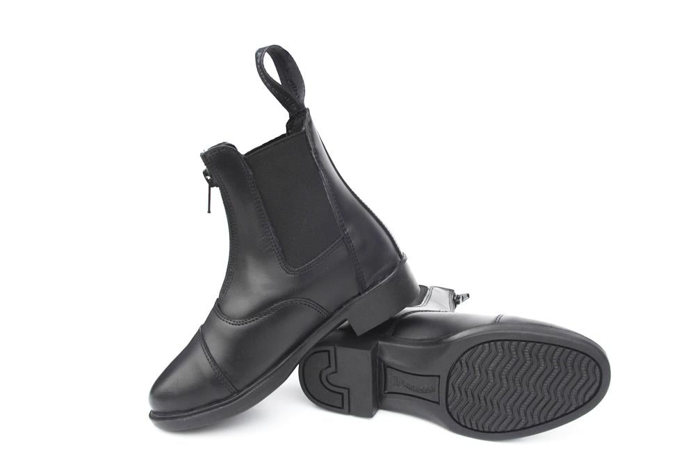 Rhinegold Boston Childrens Front Zip Paddock Boot (Black)