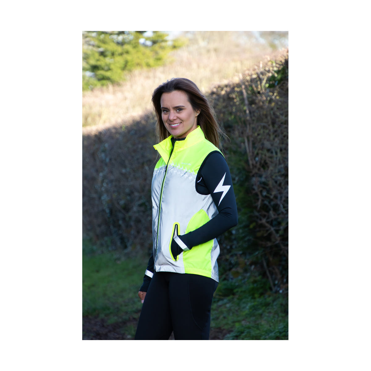 Silva Flash Lightweight Duo Reflective Gilet by Hy Equestrian (Yellow ...